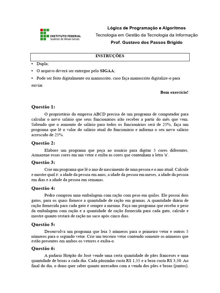 2024-08-30_Lista_1_vetores | PDF