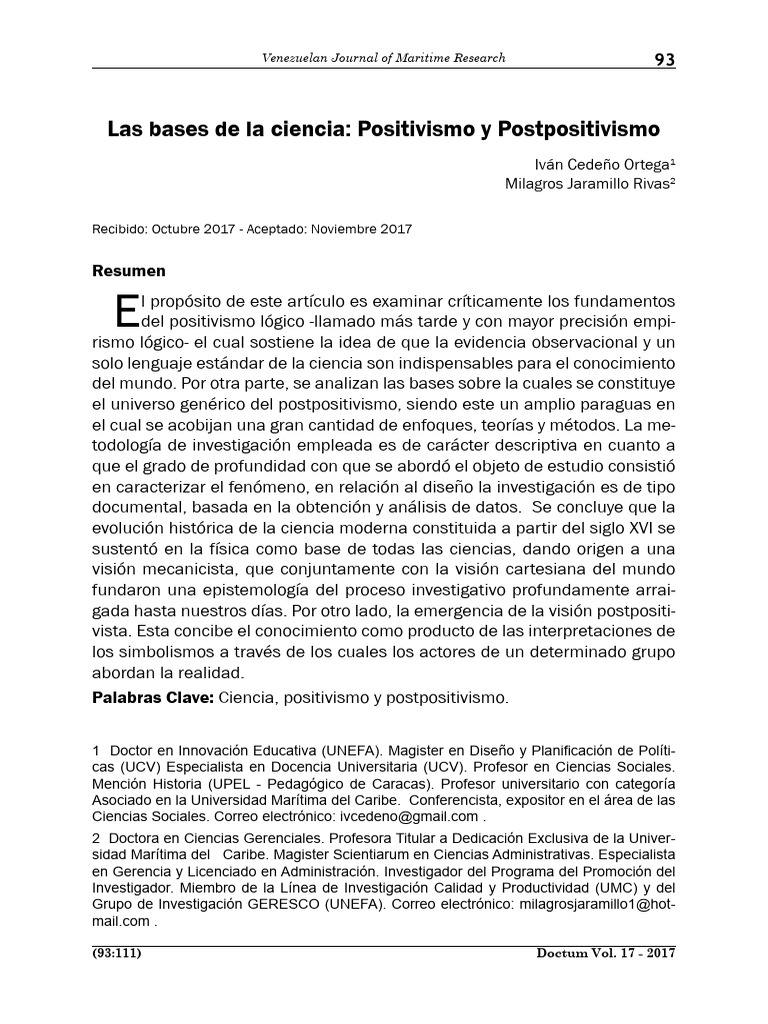 Positivismo Postpositivismo | PDF