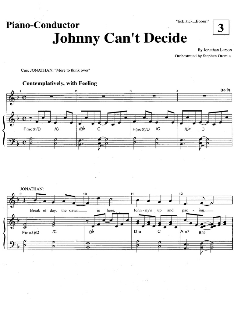 Johnny Can't Decide | PDF
