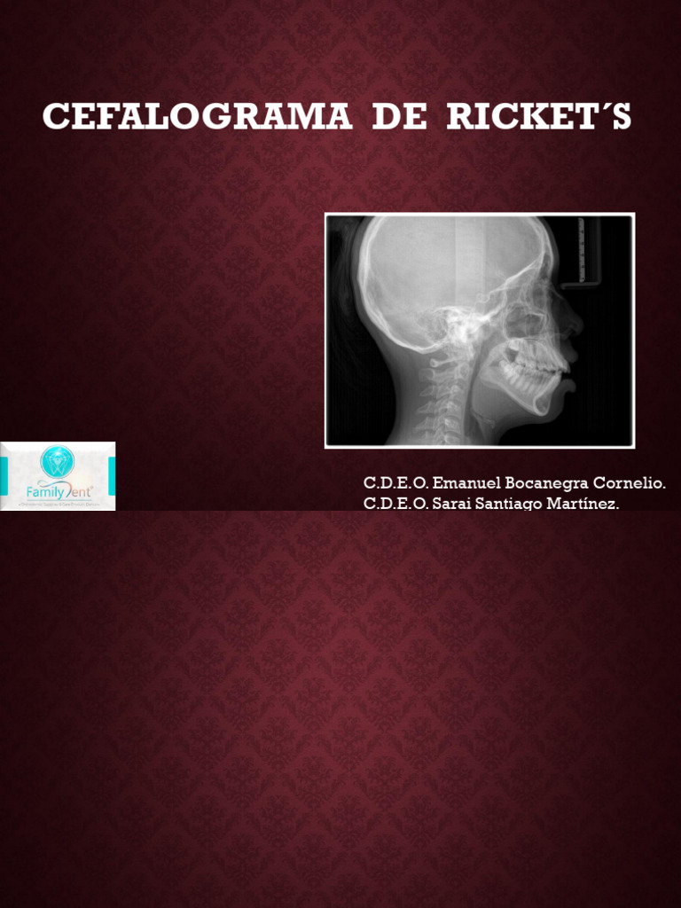 Cefalograma de Ricketts Guía | PDF | Diente | Anatomia dental