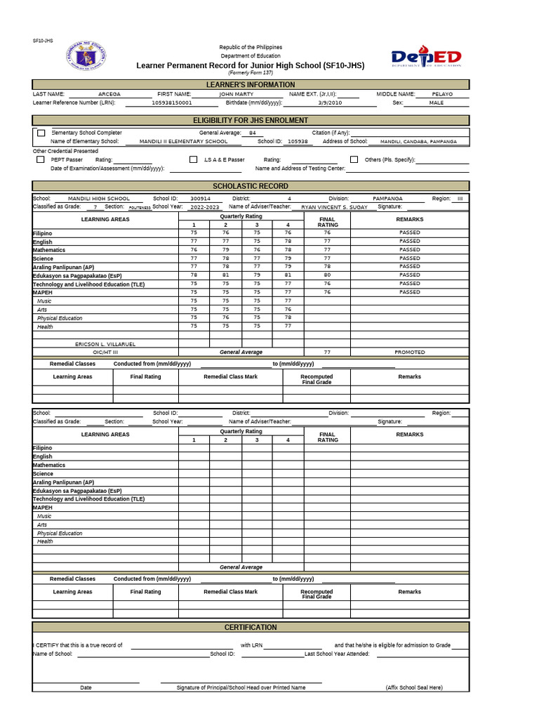 ARCEGA JOHN MARTY | PDF