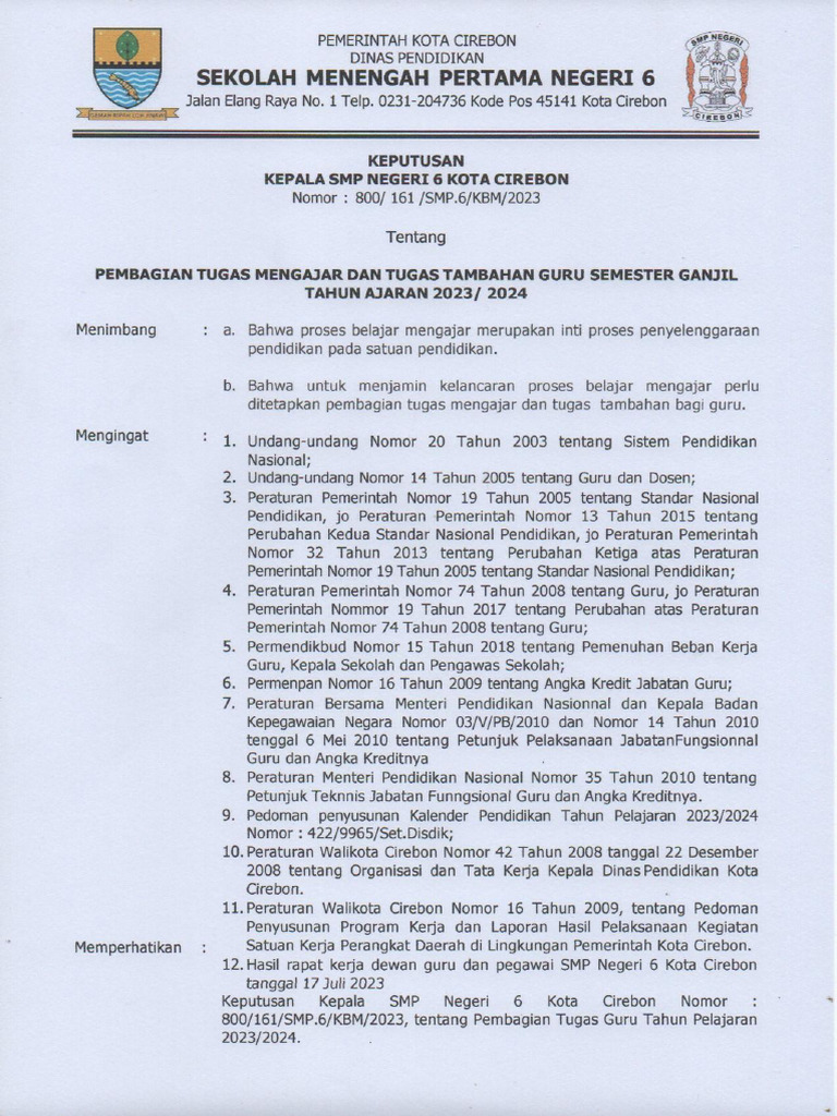 SK KBM 2023-2024 (Ganjil) | PDF