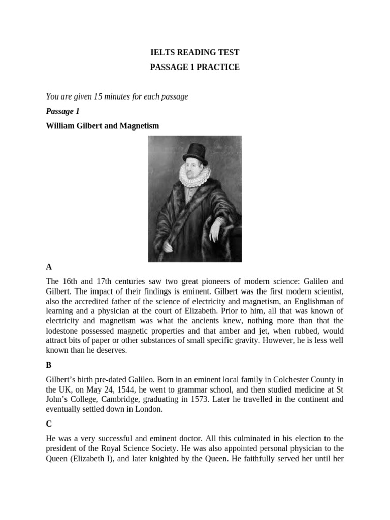 Ielts Reading Test Passage 1 | PDF