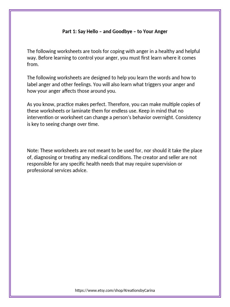 Part 1 - Identifying Anger | PDF