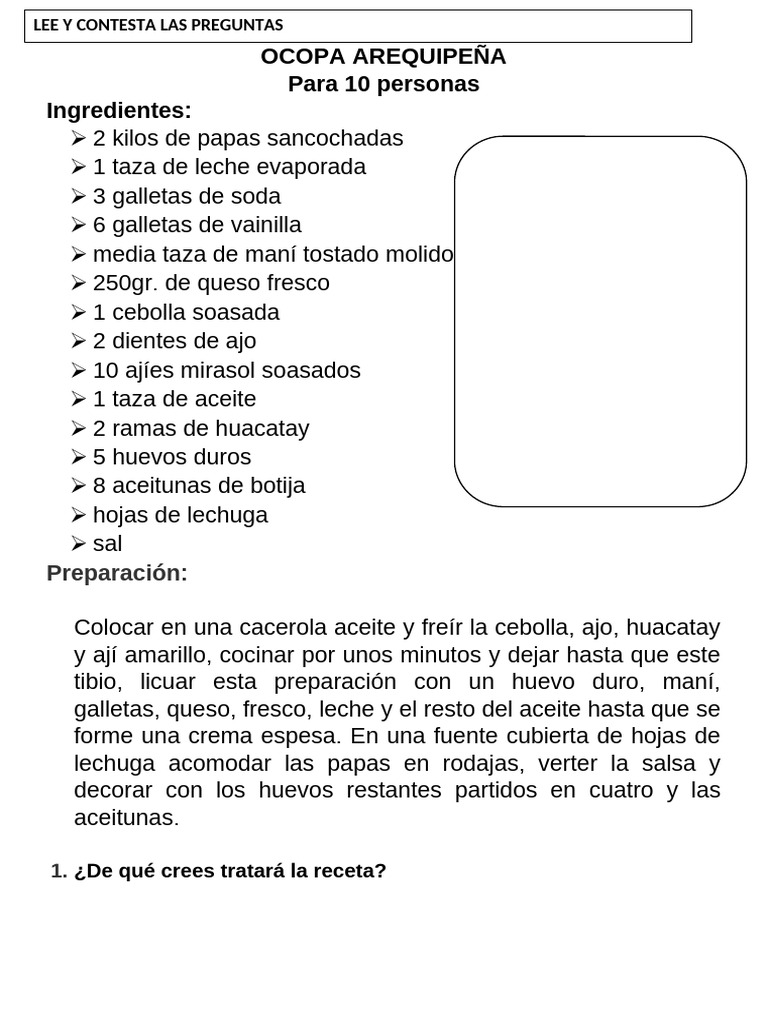 Ocopa Arequipeña | PDF