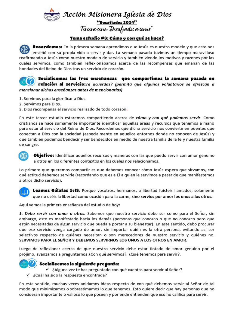 Tercer Estudio Serie Del Servicio Final | PDF