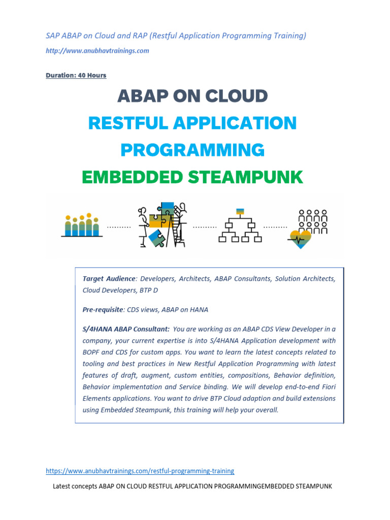 SAP ABAP On Cloud RAP Course Content | PDF