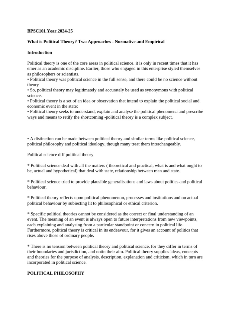 BPSC101 Unit1 Notes | PDF