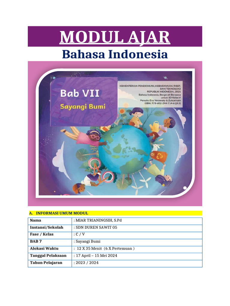 BAB 7 - MA B Indo Kls 5 | PDF