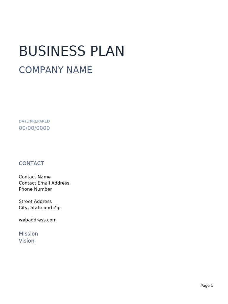 BUSINESS PLAN | PDF