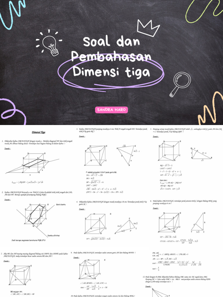 Soal Dan Pembahasan Dimensi Tiga | PDF