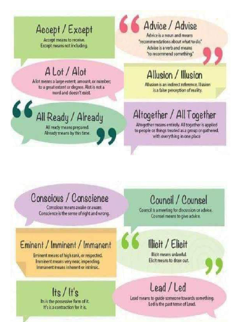 Same Word and Different Meaning | PDF