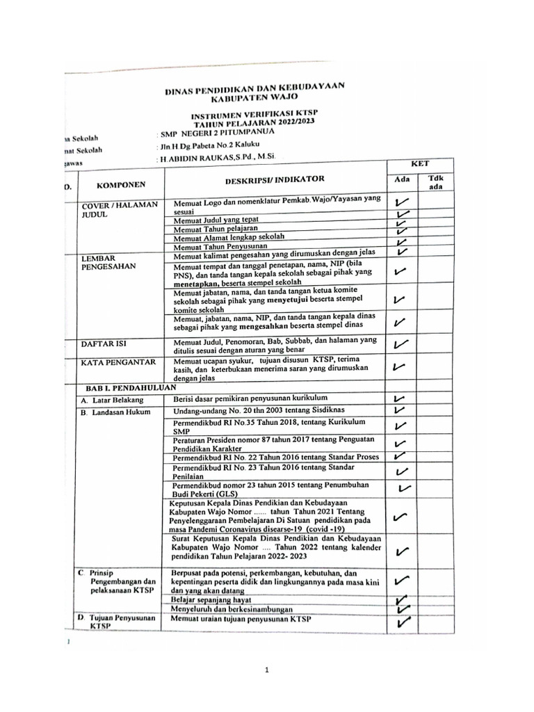 KTSP 2022-2023 SMP | PDF