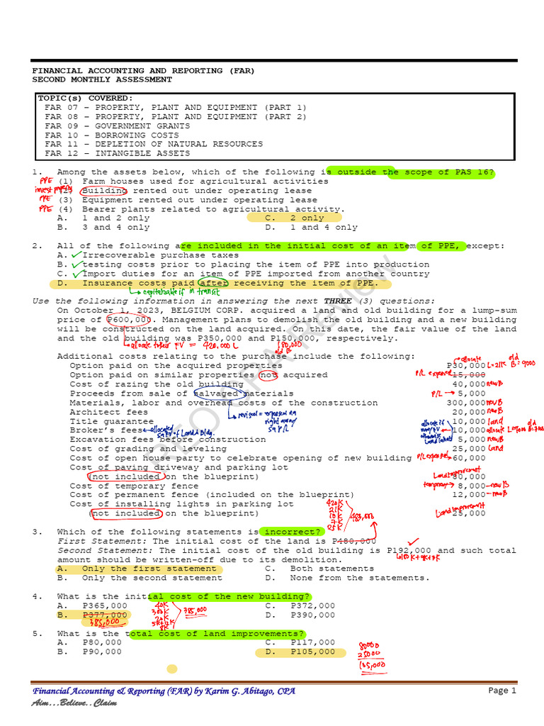 ANNOTATED FAR Second Monthly Assessment | PDF