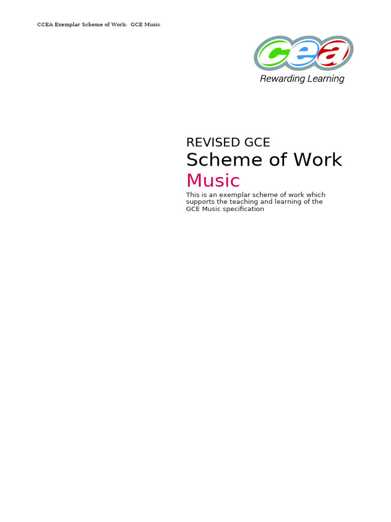 Music Scheme of Work | PDF