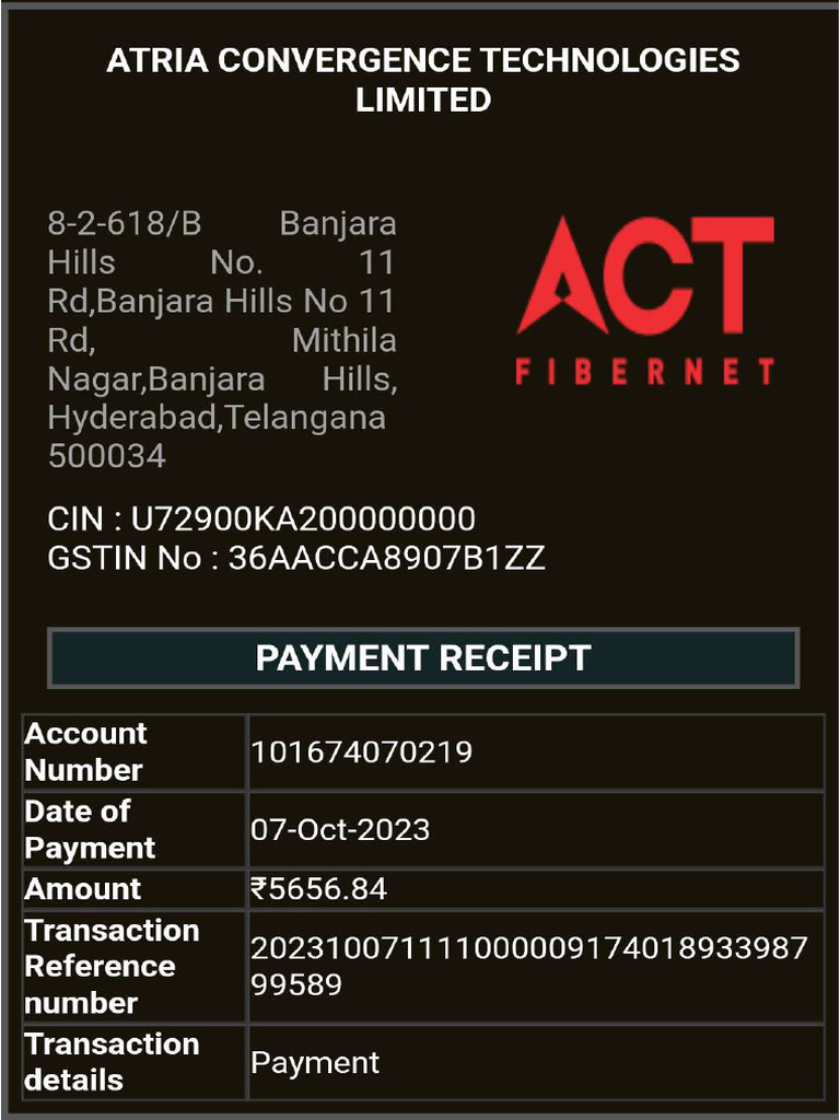 Act Wifi Bill-Oct | PDF