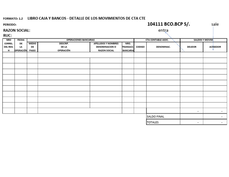 Formato Libro Bancos | PDF