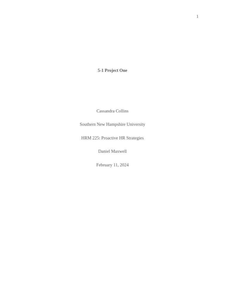 5-1 Project One | PDF