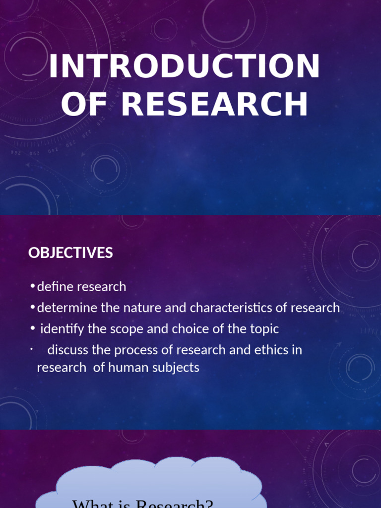 Introduction To Research | PDF | Reason | Career & Growth