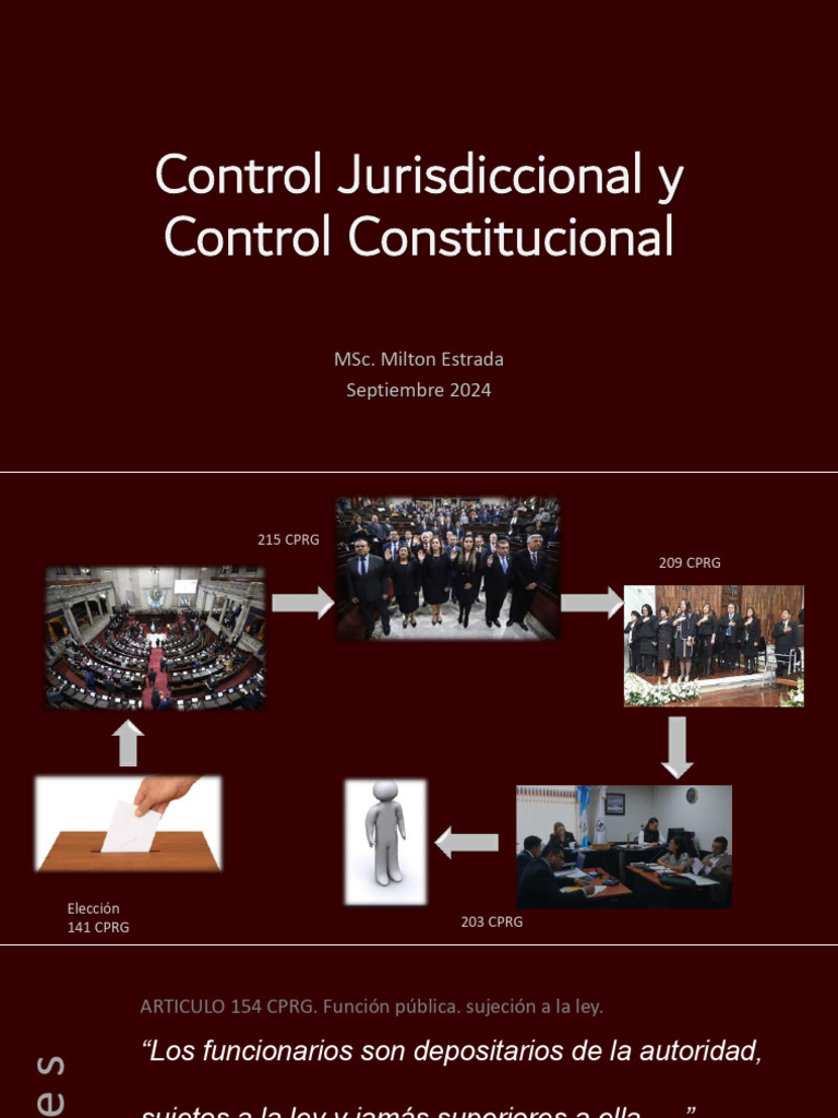 PRESENTACIÓN Control Jurisdiccional y Control Constitucional | PDF