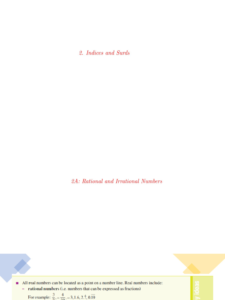 2.indices & Surds Notes For New Y10 Courtesy of P Bonala | PDF