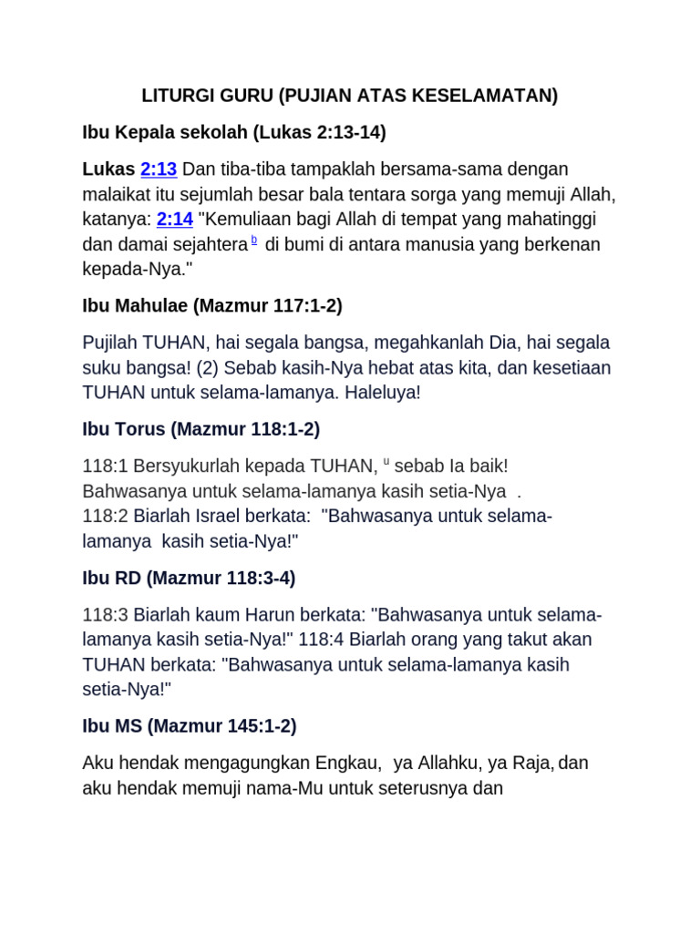 Prolog Liturgi Natal | PDF