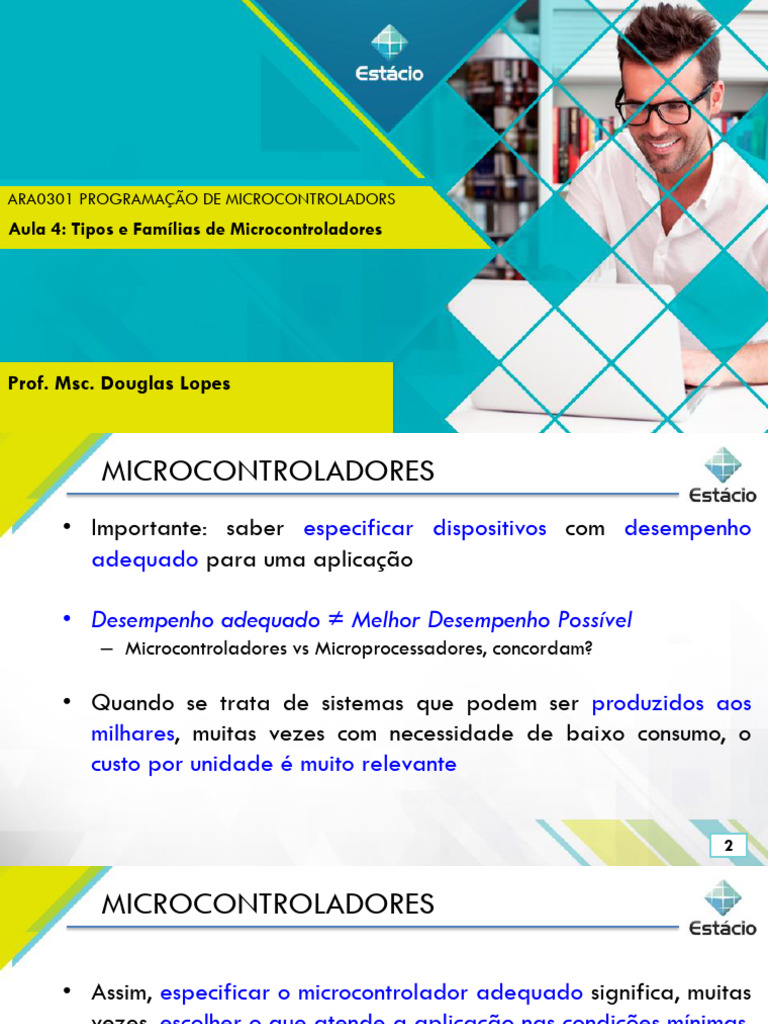 Aula 4 - Tipos e Famílias de Microcontroladores | PDF ...