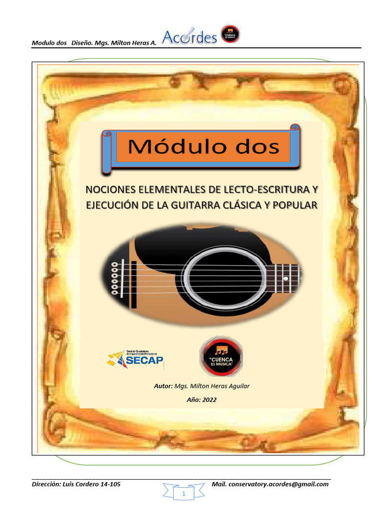 Mòdulo Dos de Guitarra-Acordes Academia de Musica | PDF