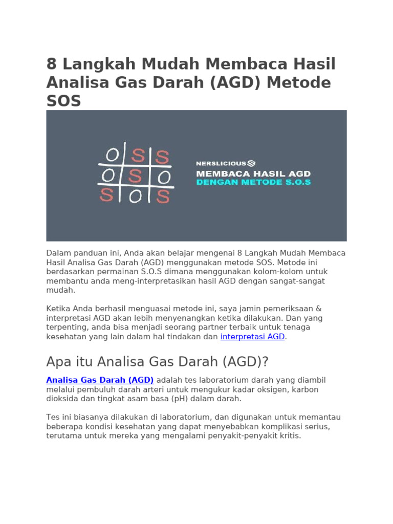 Membaca BGA Metode SOS | PDF