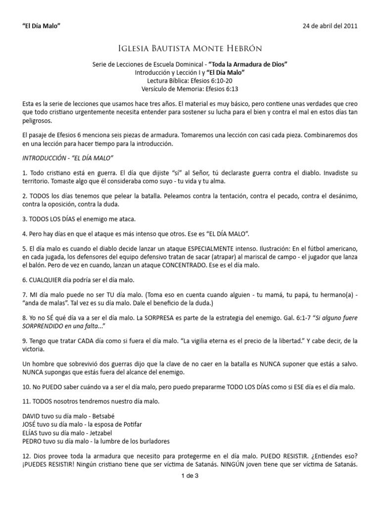 Preparación para el Día Malo | PDF | Relaciones personales, crianza y ...