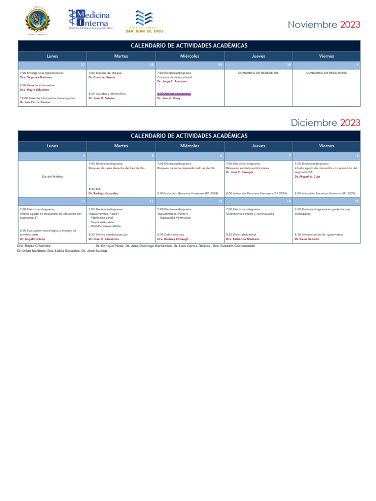 Calendario Inducción R Unitos 2024 | PDF