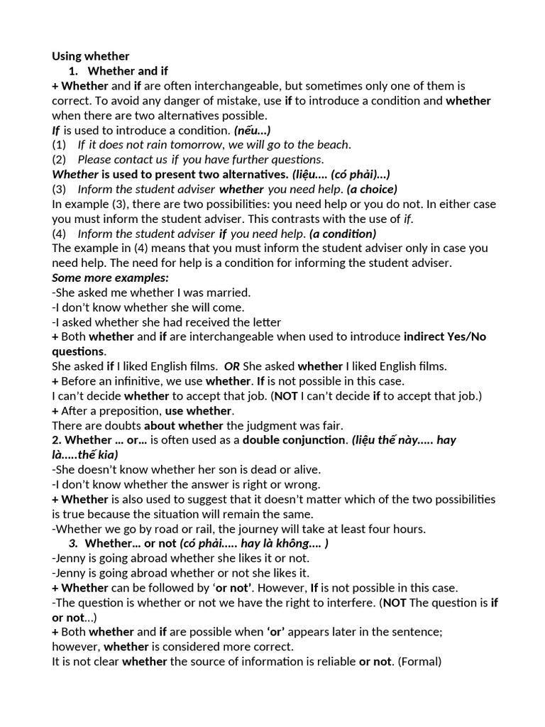 Using Whether | PDF