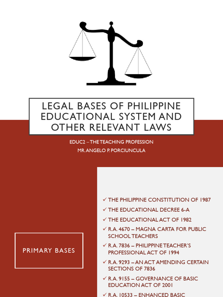 Legal Bases of Education | PDF