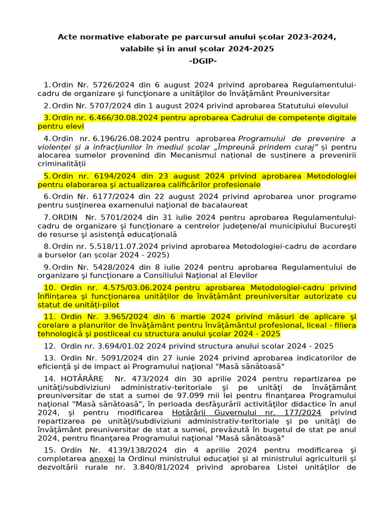 Legislație 2024 | PDF