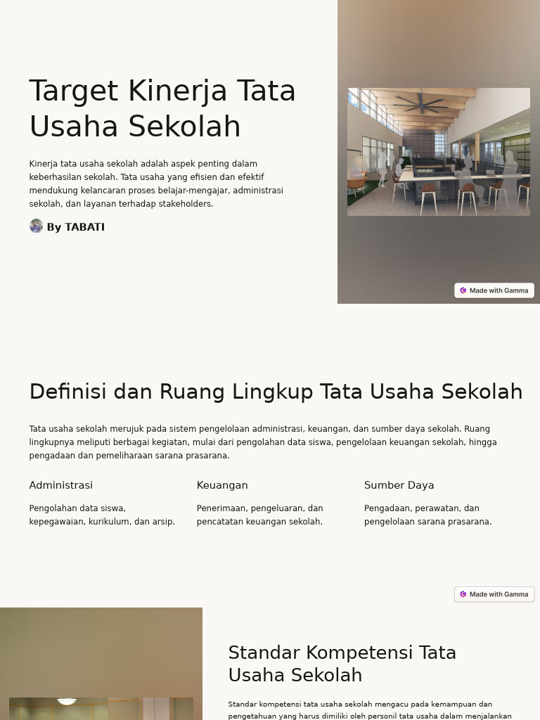 Target Kinerja Tata Usaha Sekolah | PDF