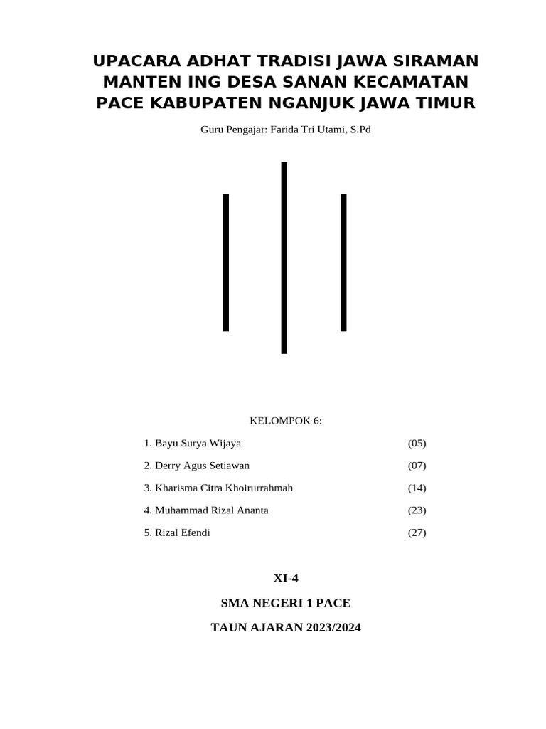 Upacara Adhat Tradisi Jawa Siraman Manten Ing Desa Pacewetan Kecamatan ...