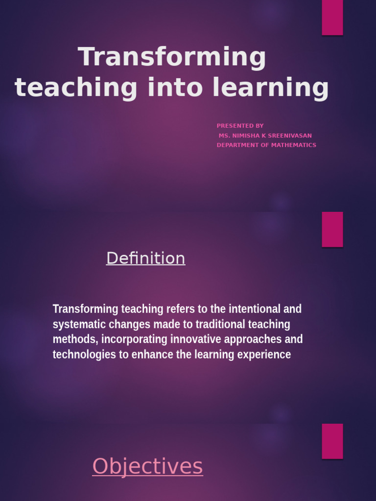 Transforming Teaching | PDF