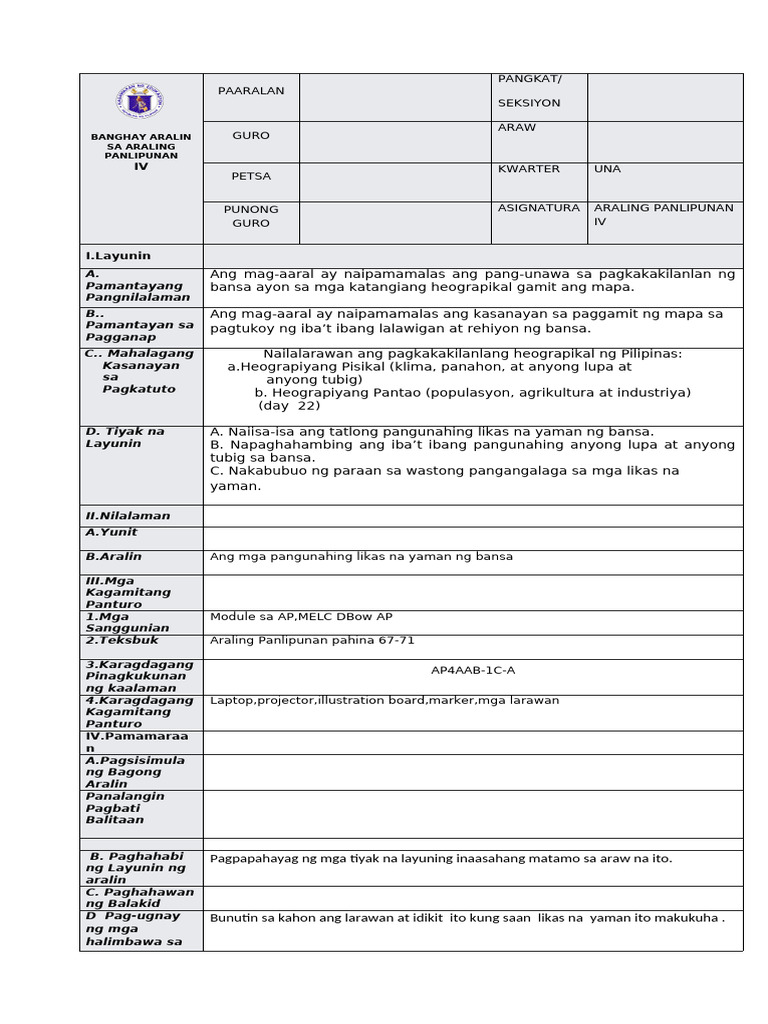 1st QUARTER COT AP IV | PDF