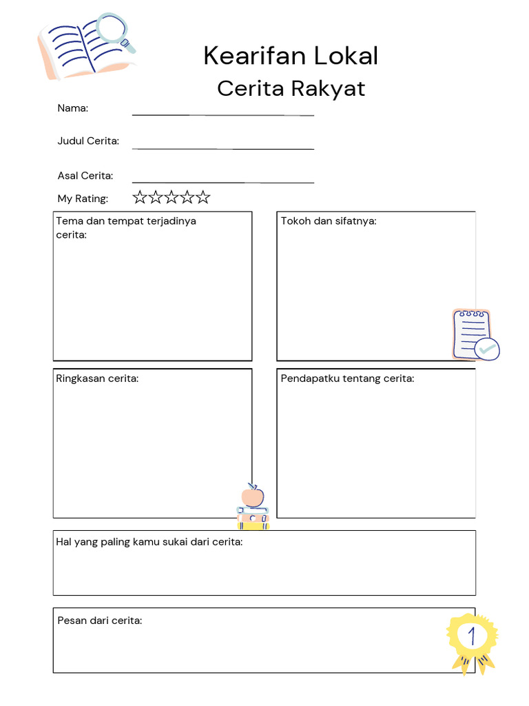 High School Book Review Worksheet in White Yellow Simple Style | PDF