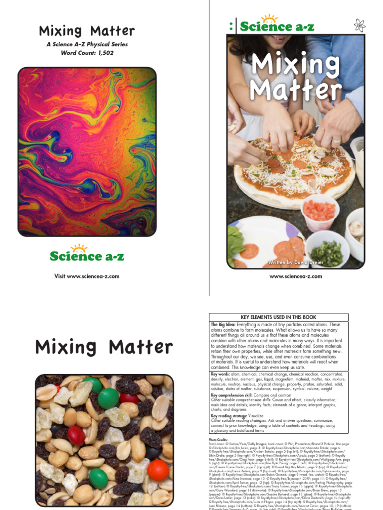 Mixing Matter | PDF | Atoms | Chemical Elements