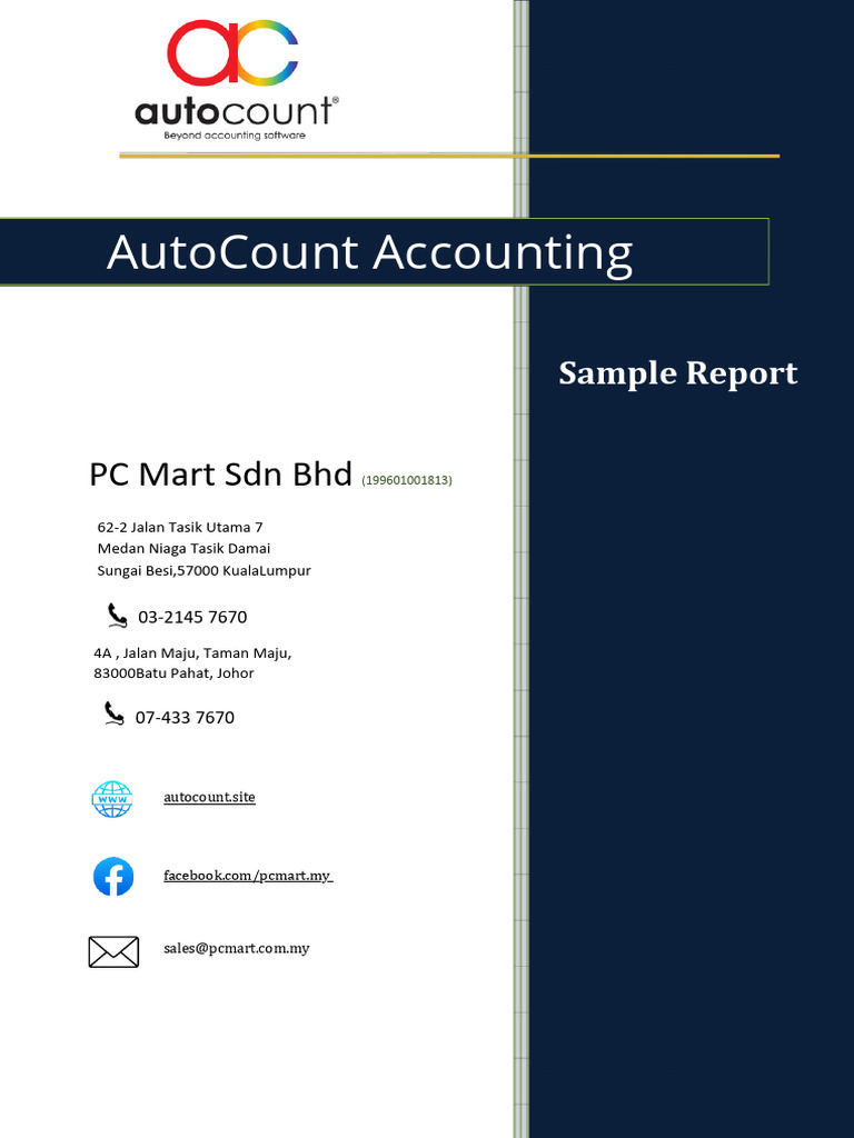 AutoCount Accounting Sample Report | PDF | Debits And Credits | Income ...