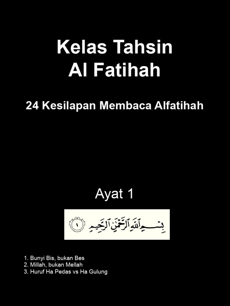 Tahsin Al Fatihah | PDF