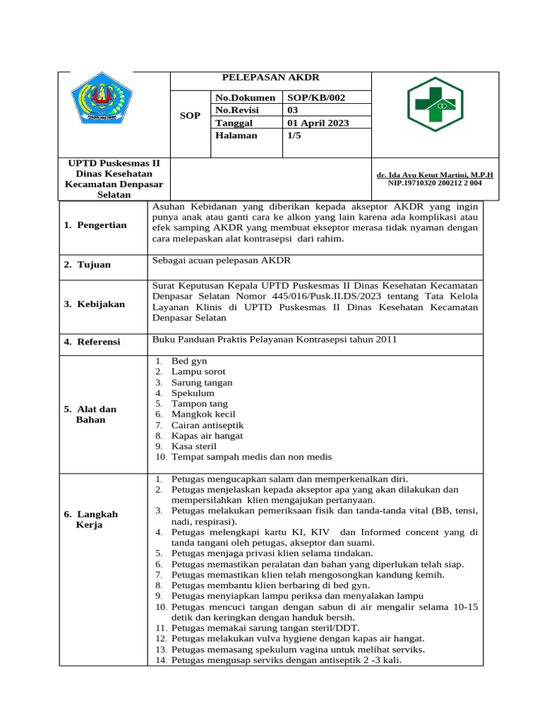 KB-02-Pelepasan AKDR | PDF