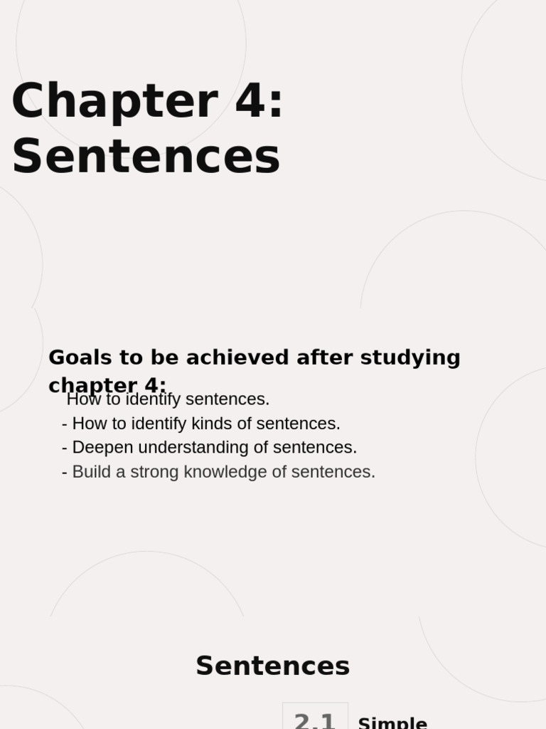 Chapter 4 Sentences Group3 | PDF