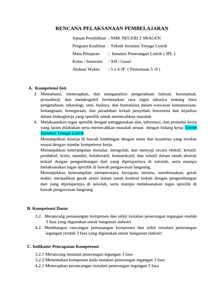 RPP IPL Pertemuan 5 9 | PDF