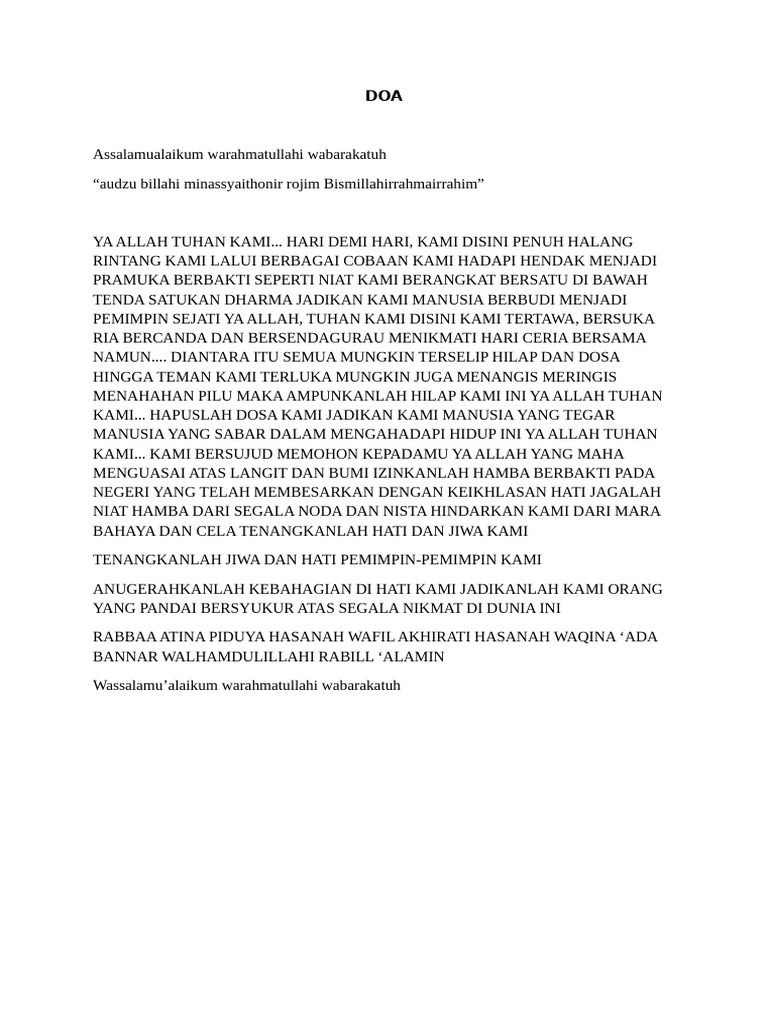 Doa - Document Fix | PDF