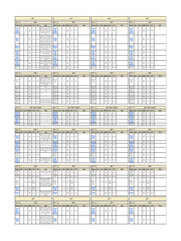 Hypertrophy Program Phase 1 (Weeks 1-8) - Weeks 1-8 | PDF