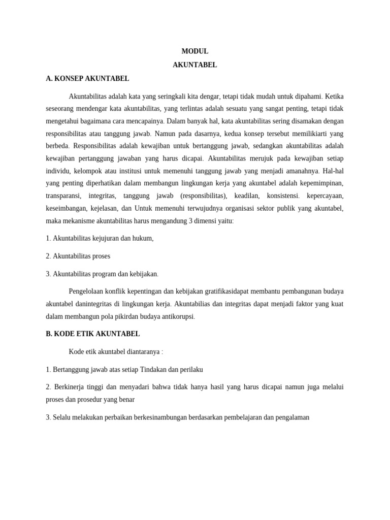 Modul Akuntabel | PDF