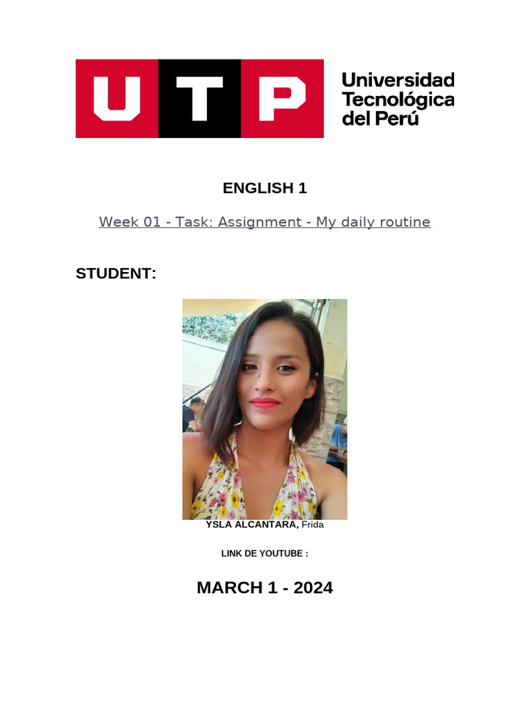 Utp 2024-1 English | PDF