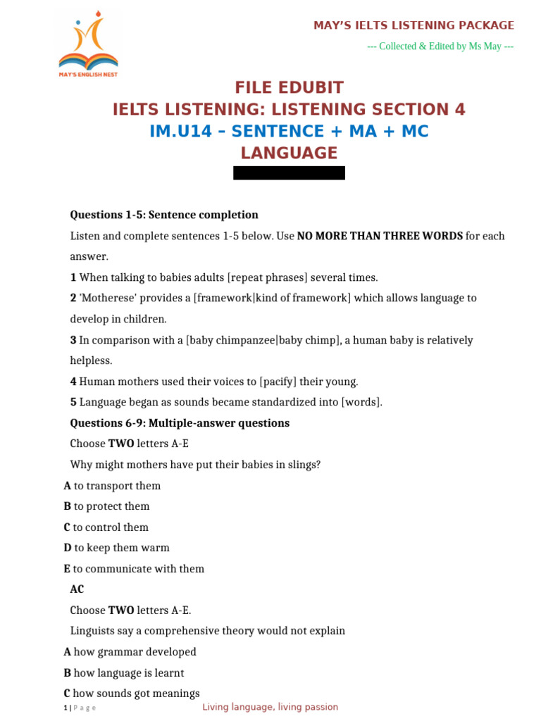 IL_IM.U14_SENTENCE + MA + MC | PDF